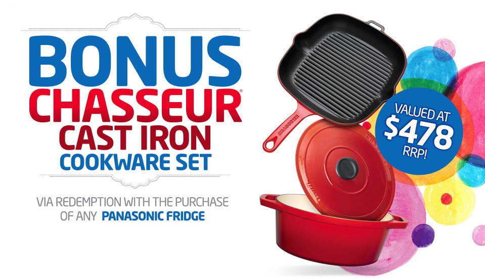 Enjoy a bonus Chasseur cast iron cookware set | Panasonic Australia Blog