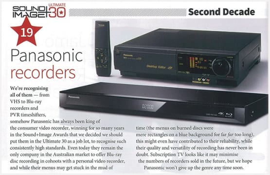 ‘Sound+Image Ultimate 30’ recognises Panasonic recorders | Panasonic ...